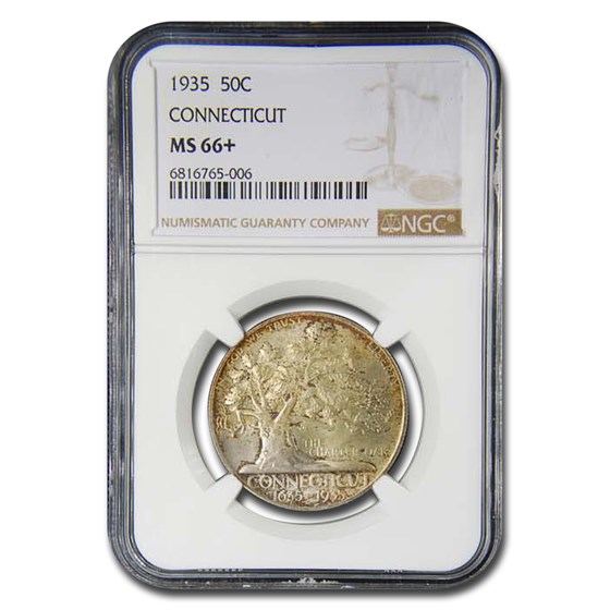 Buy 1935 Connecticut Tercentenary Half Dollar MS-66+ NGC | APMEX