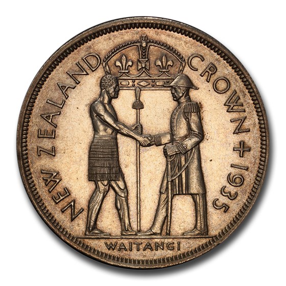 Buy 1935 New Zealand Silver Crown George V MS-61 PCGS | APMEX