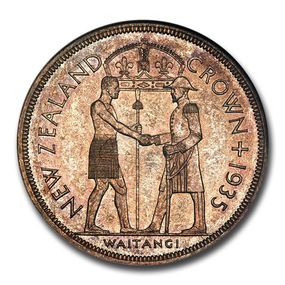 Buy 1935 New Zealand Silver Crown George V PF-66 NGC | APMEX