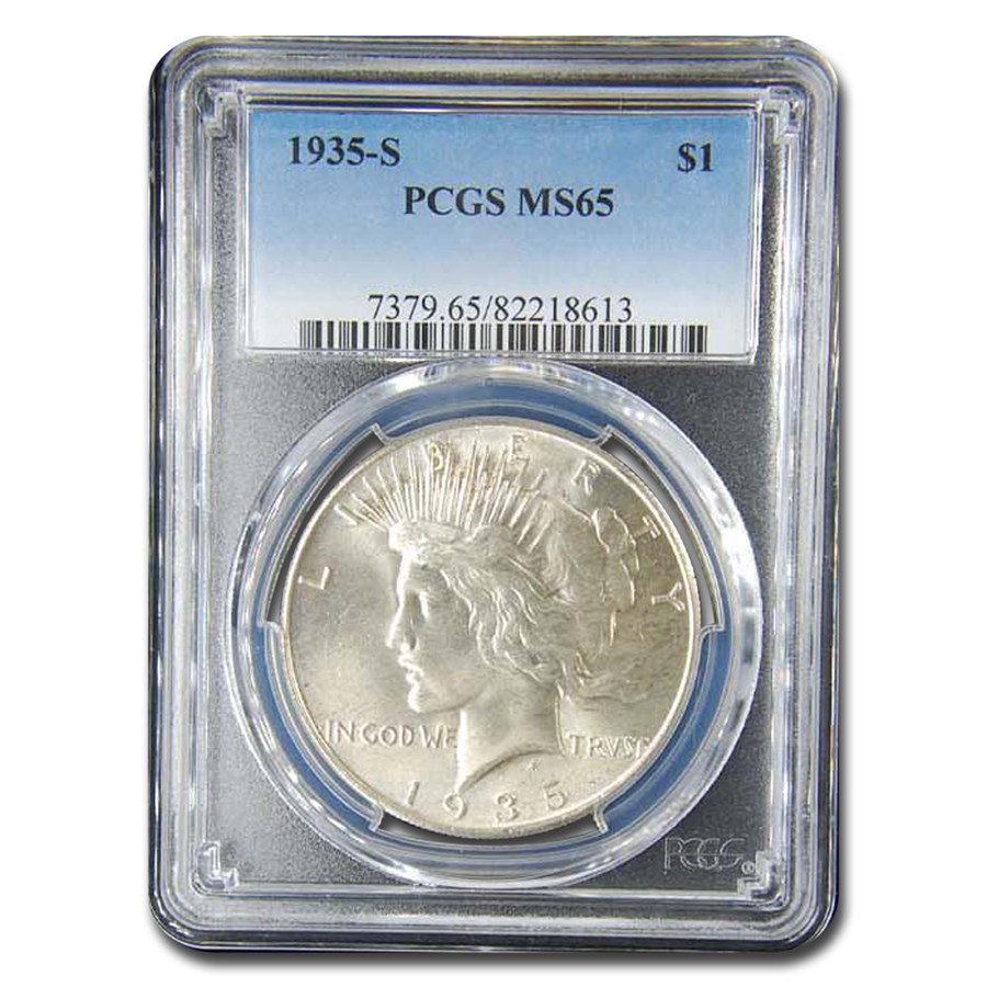 Buy 1935-S Peace Silver Dollar MS-65 PCGS | APMEX
