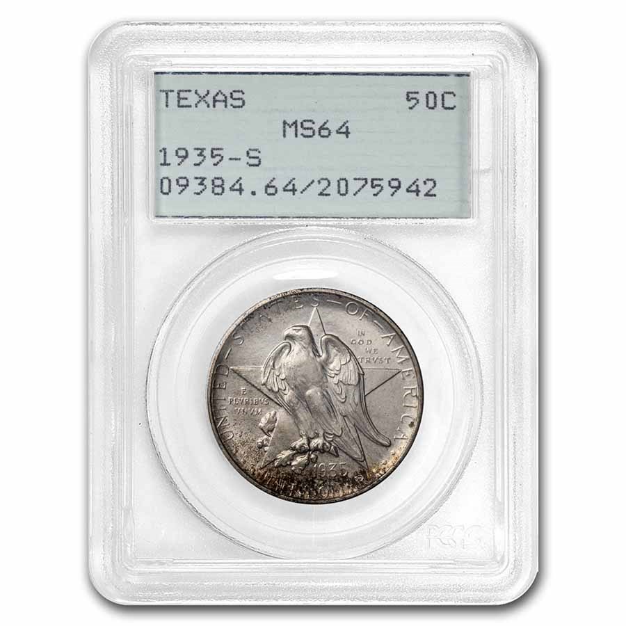 Buy 1935-S Texas Centennial Half Dollar MS-64 PCGS (Rattler Holder) | APMEX