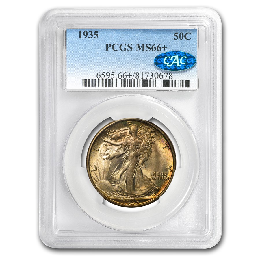 Buy 1935 Walking Liberty Half Dollar MS-66+ PCGS CAC | APMEX