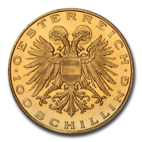 Buy 1936 Austria Gold 100 Schilling PL-65 PCGS | APMEX