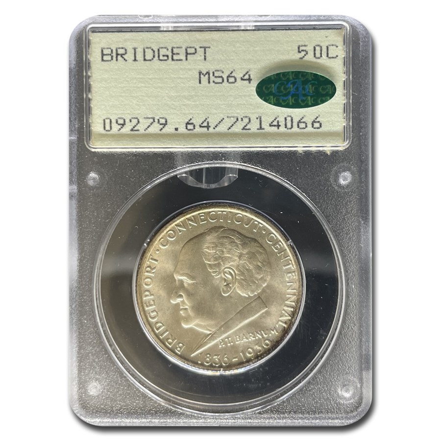 Buy 1936 Bridgeport Centennial Half Dollar MS-64 PCGS CAC (Rattler) | APMEX