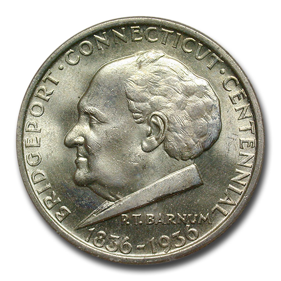 1936 Bridgeport Centennial Half MS-63 PCGS (Rattler)
