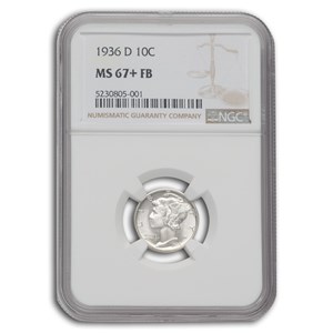 Buy 1936-D Mercury Dime MS-67+ NGC (FB) | APMEX
