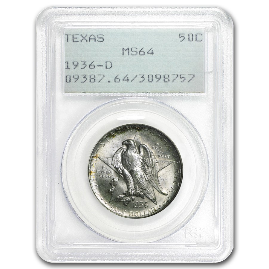 Buy 1936-D Texas Half Dollar MS-64 PCGS (Rattler Holder) | APMEX