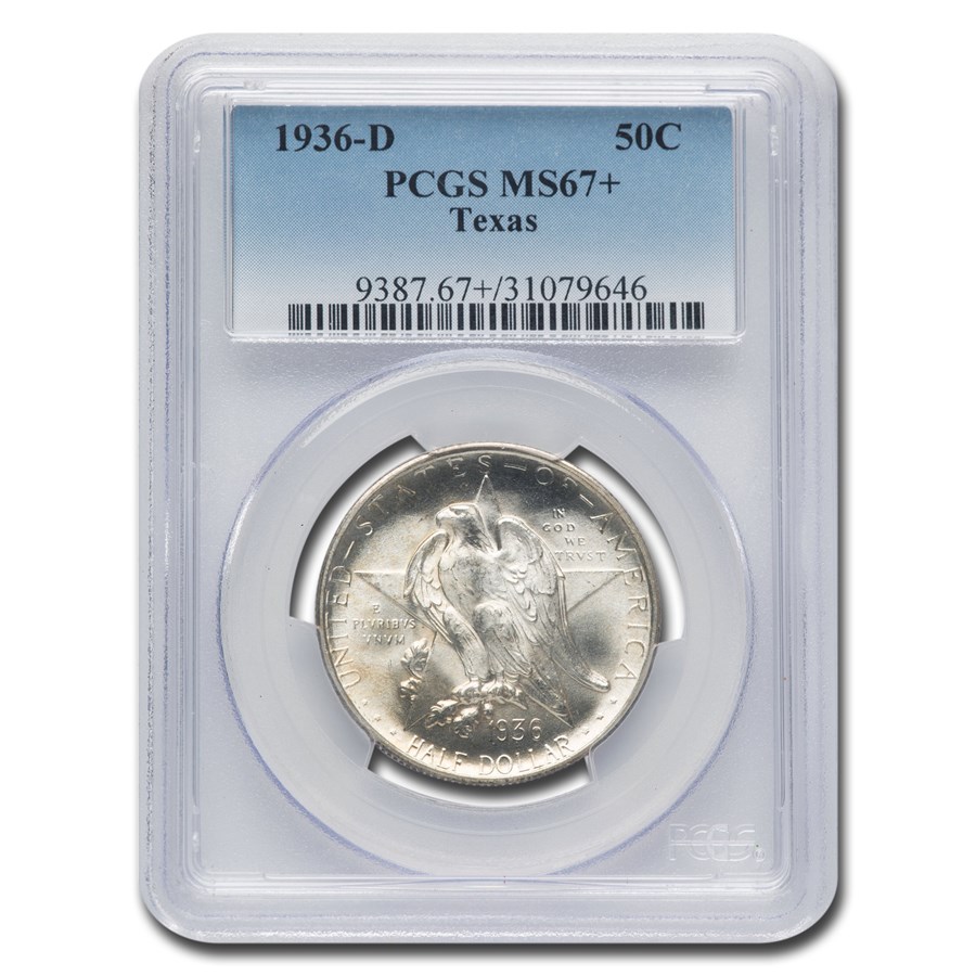 1936-D Texas Independence Centennial Half Dollar MS-67+ PCGS