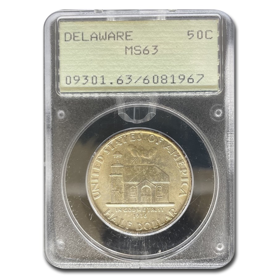 Buy 1936 Delaware Tercentenary Half Dollar MS-63 PCGS (Rattler) | APMEX
