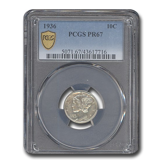 Buy 1936 Mercury Dime PR-67 PCGS | APMEX