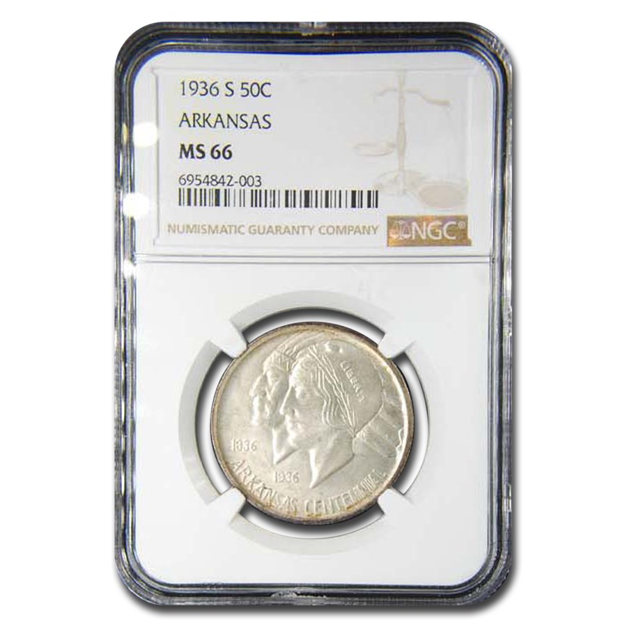Buy 1936-S Arkansas Centennial Commemorative Half Dollar MS-66 NGC | APMEX