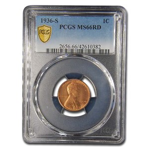 Buy 1936-S Lincoln Cent MS-66 Red | APMEX