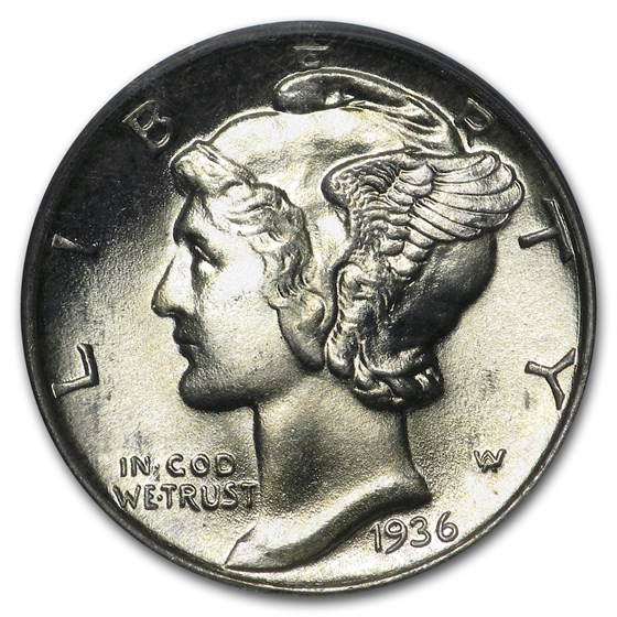 Buy 1936-S Mercury Dime MS-67 PCGS CAC (FB) | APMEX