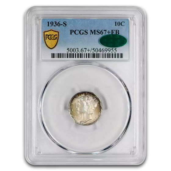 Buy 1936-S Mercury Dime MS-67+ PCGS CAC (FB) | APMEX