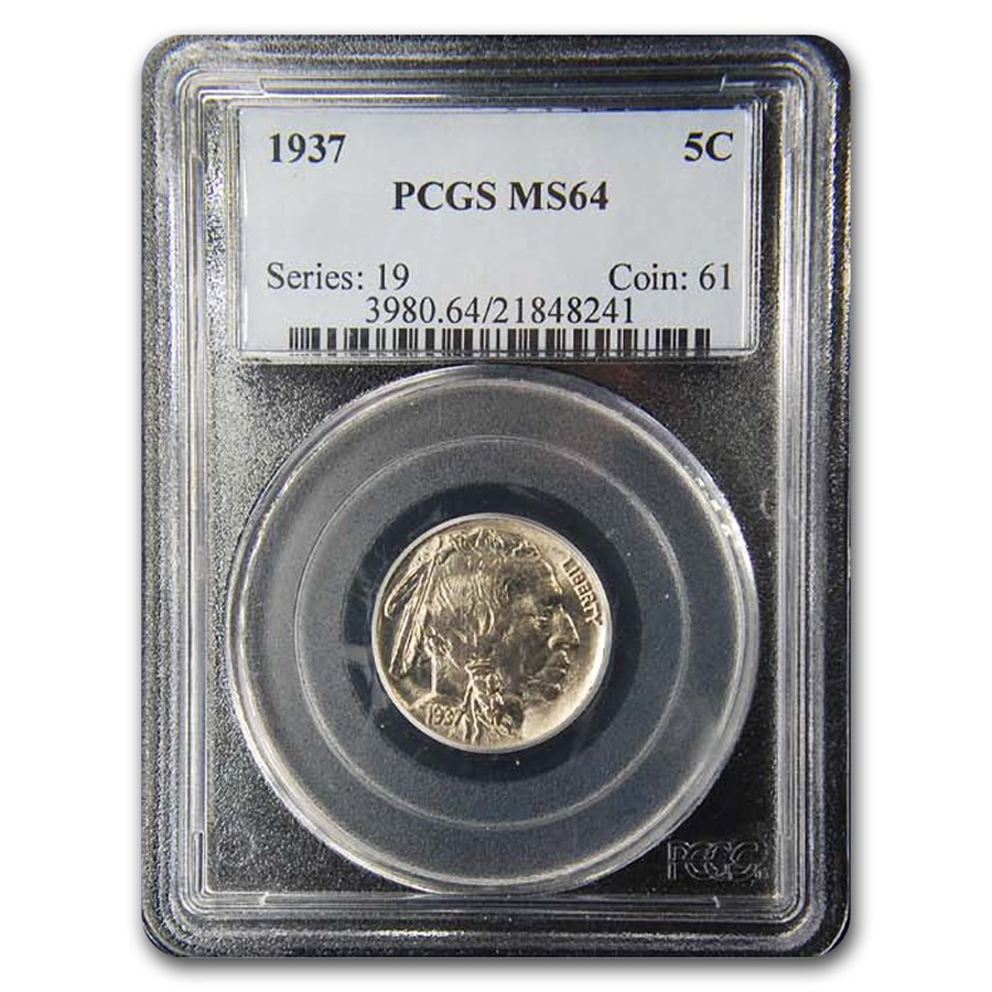 Buy 1937 Buffalo Nickel MS-64 PCGS | APMEX