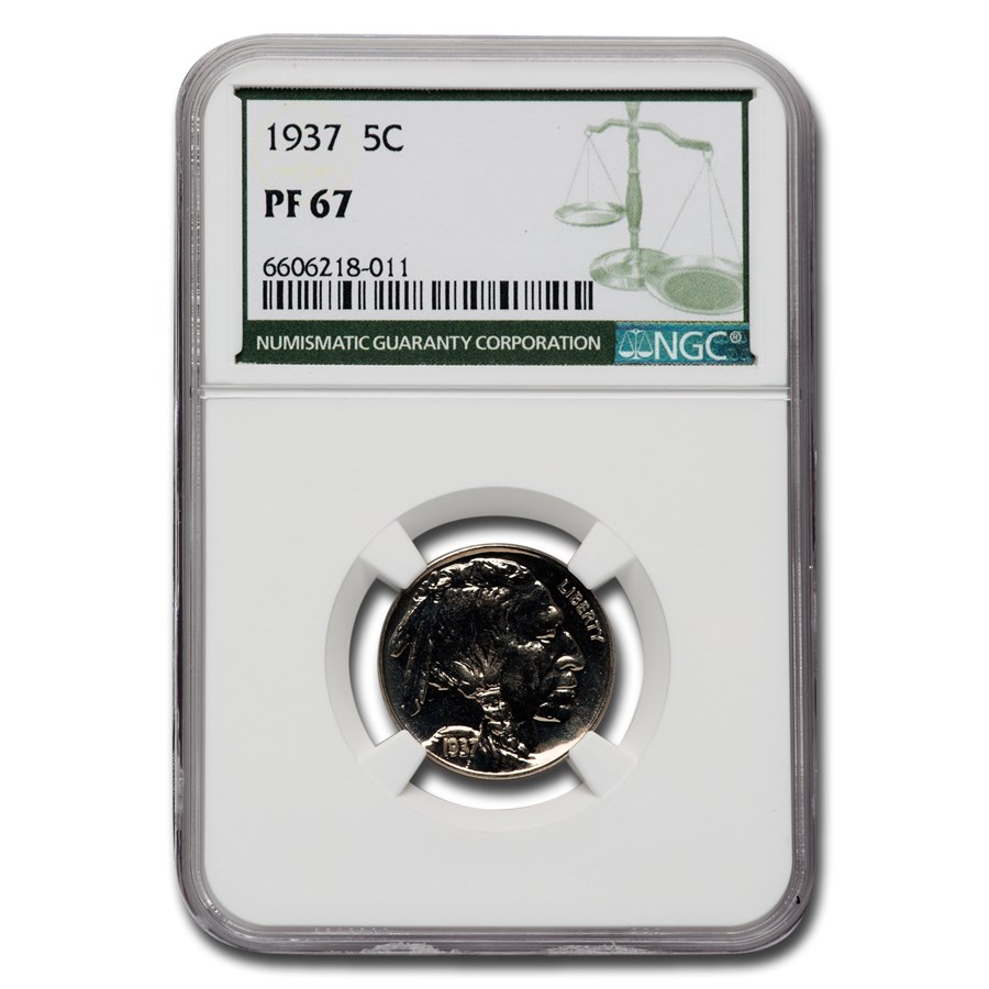 Buy 1937 Buffalo Nickel PF-67 NGC Green Label | APMEX