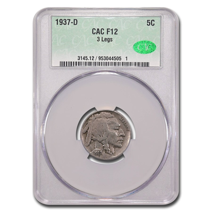 Buy 1937-D 3-Legged Buffalo Nickel Fine-12 CACG | APMEX
