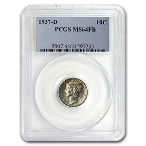 Buy 1937-D Mercury Dime MS-64 PCGS (Full Split Bands) | APMEX