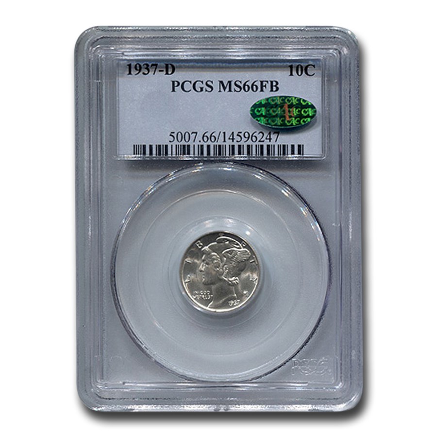 Buy 1937-D Mercury Dime MS-66 PCGS CAC (FB) | APMEX