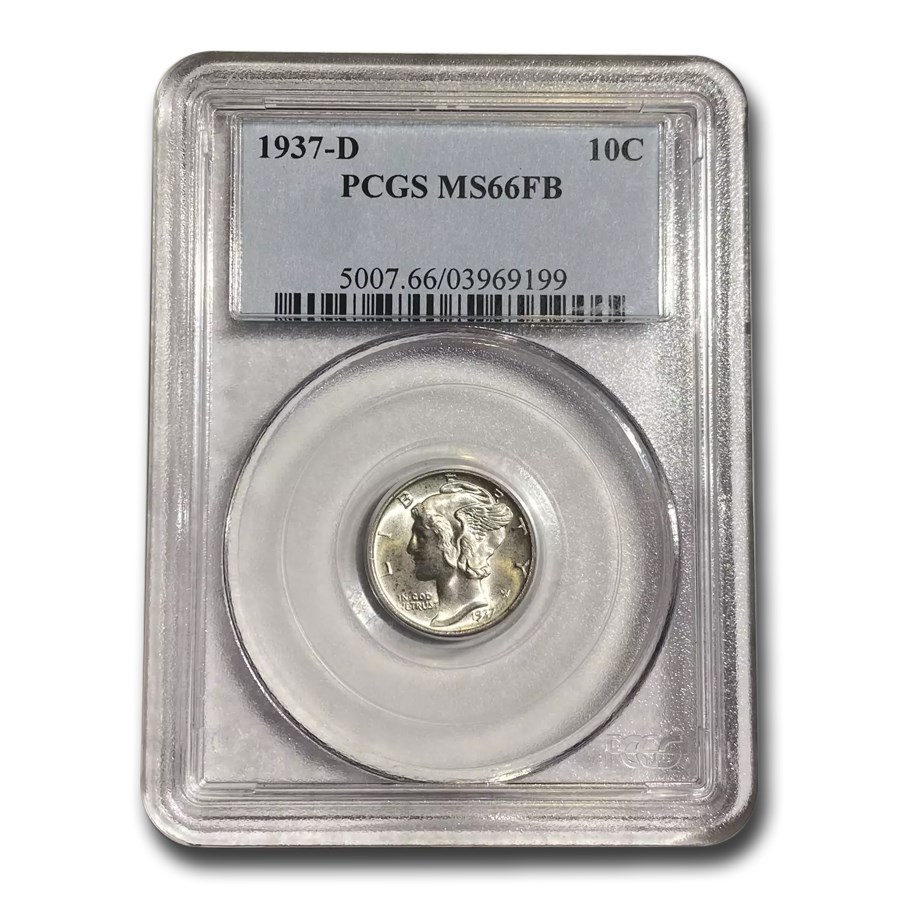 Buy 1937-D Mercury Dime MS-66 PCGS (FB) | APMEX
