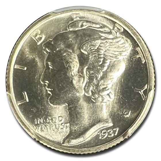 Buy 1937-D Mercury Dime MS-67 PCGS (FB) | APMEX