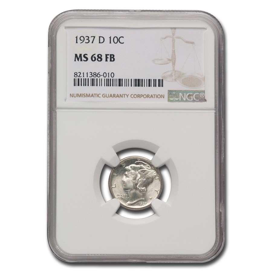 1937-D Mercury Dime MS-68 NGC (FB)