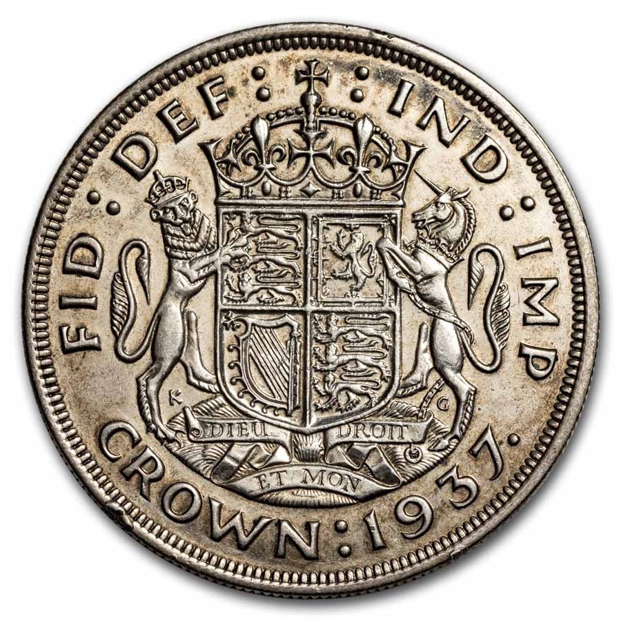 1937 Great Britain Silver Crown George VI AU