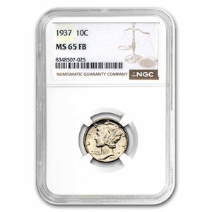 1937 Mercury Dime MS-65 NGC (FB)