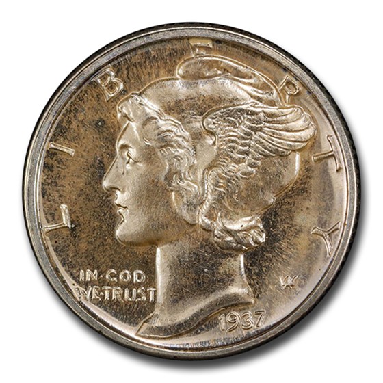 Buy 1937 Mercury Dime PR-67 PCGS CAC | APMEX