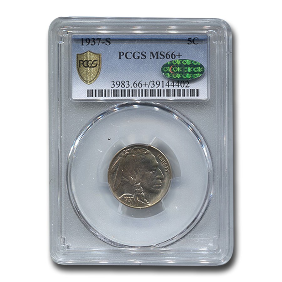 Buy 1937-S Buffalo Nickel MS-66+ PCGS CAC | APMEX