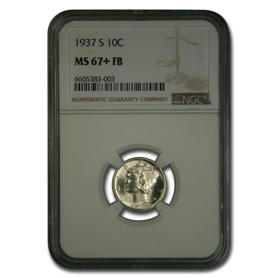 Buy 1937-S Mercury Dime MS-67+ NGC (FB) | APMEX