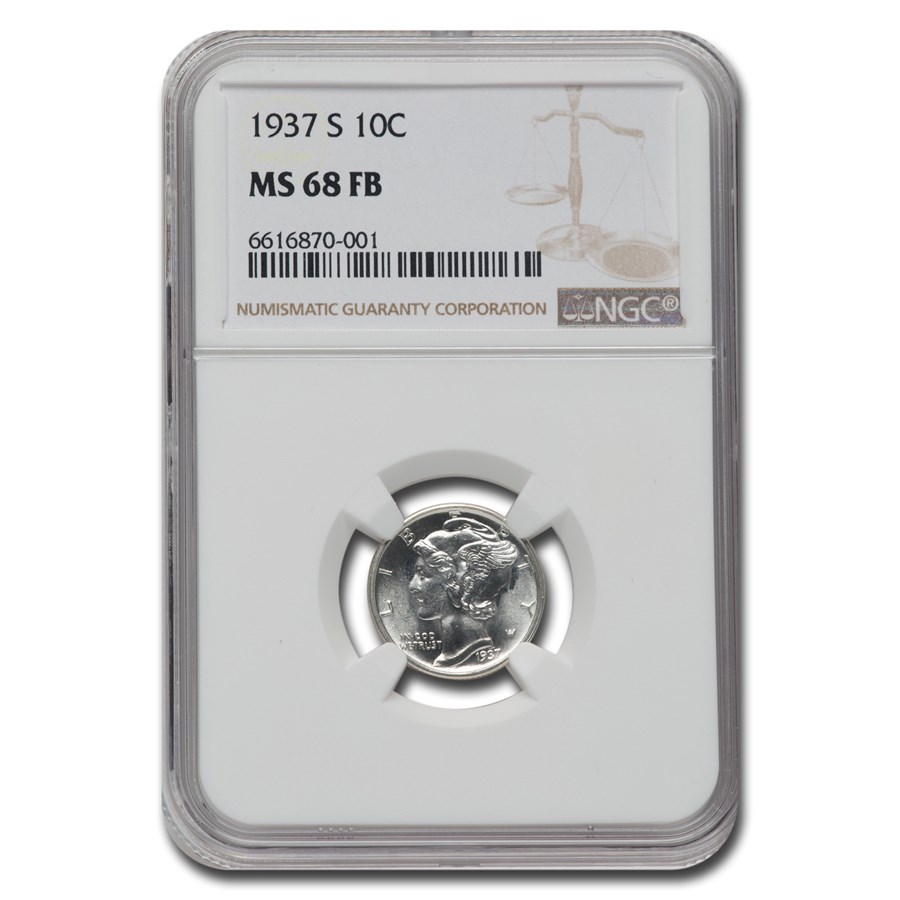 Buy 1937-S Mercury Dime MS-68 NGC (FB) | APMEX