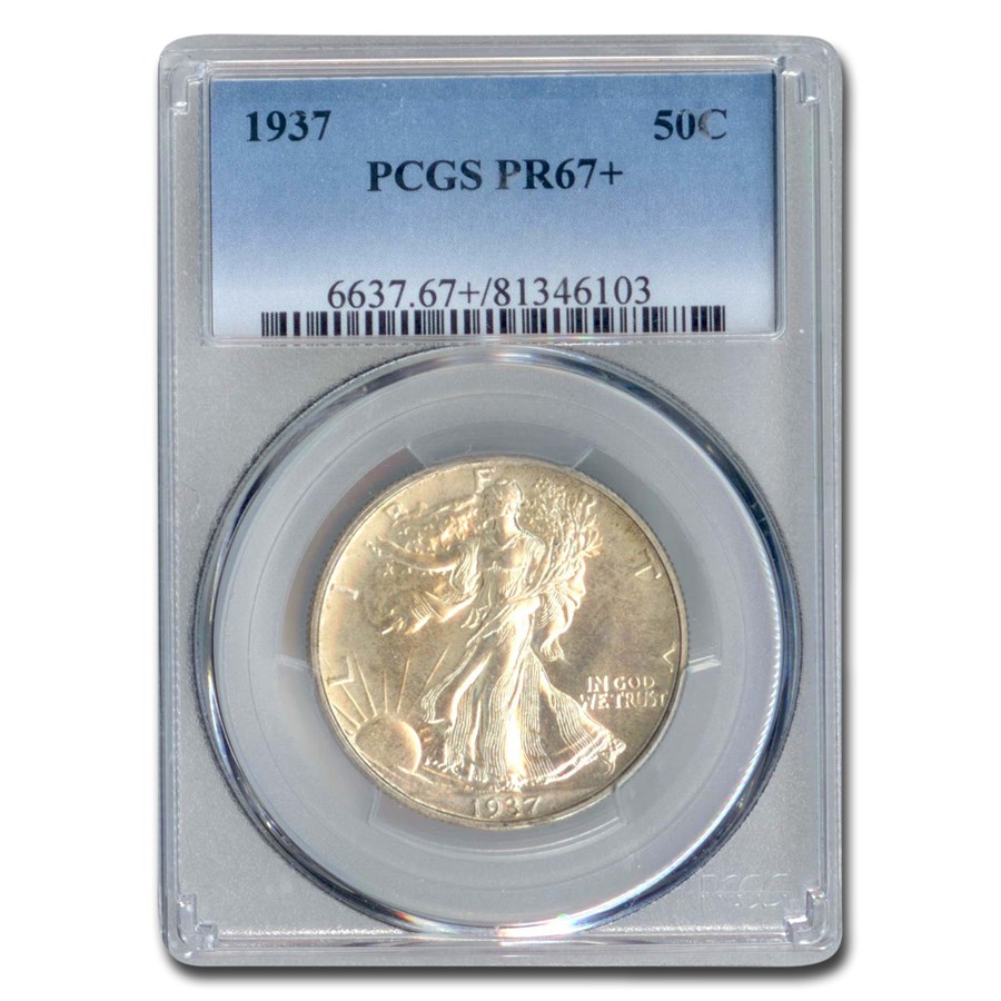 Buy 1937 Walking Liberty Half Dollar PR-67+ PCGS | APMEX
