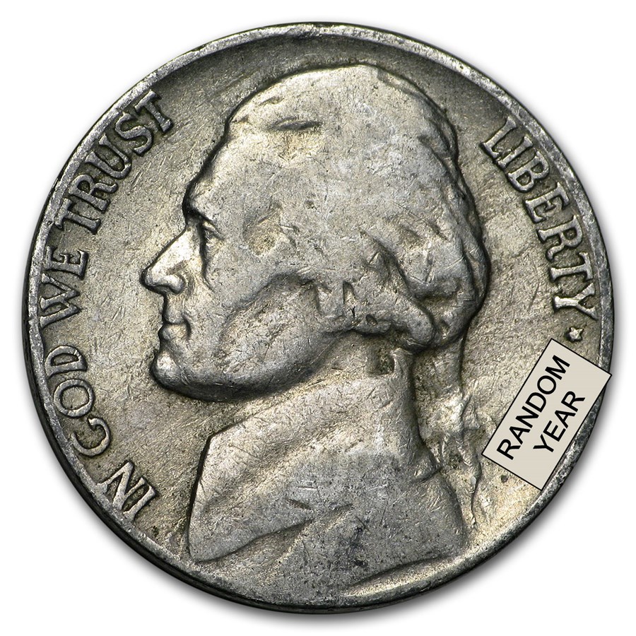 Buy 1938-1959 Jefferson Nickel 40-Coin Rolls Avg Circ | APMEX