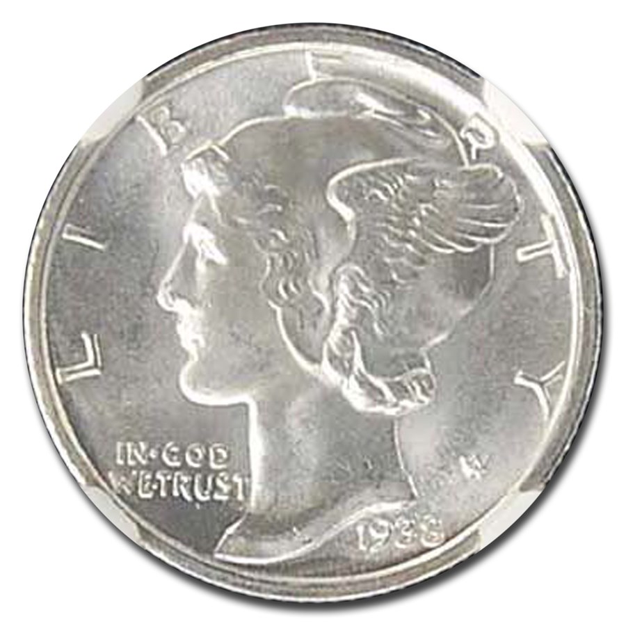 Buy 1938-D Mercury Dime MS-66 NGC (FB) | APMEX