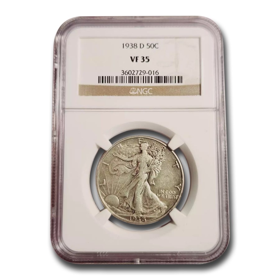 Buy 1938-D Walking Liberty Half Dollar VF-35 NGC | APMEX
