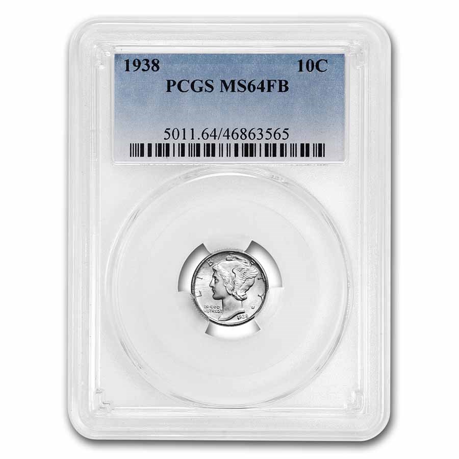 Buy 1938 Mercury Dime MS-64 PCGS (FB) | APMEX