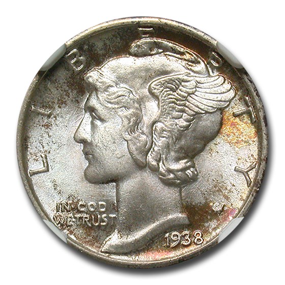 Buy 1938 Mercury Dime MS-66 NGC CAC (FB) | APMEX