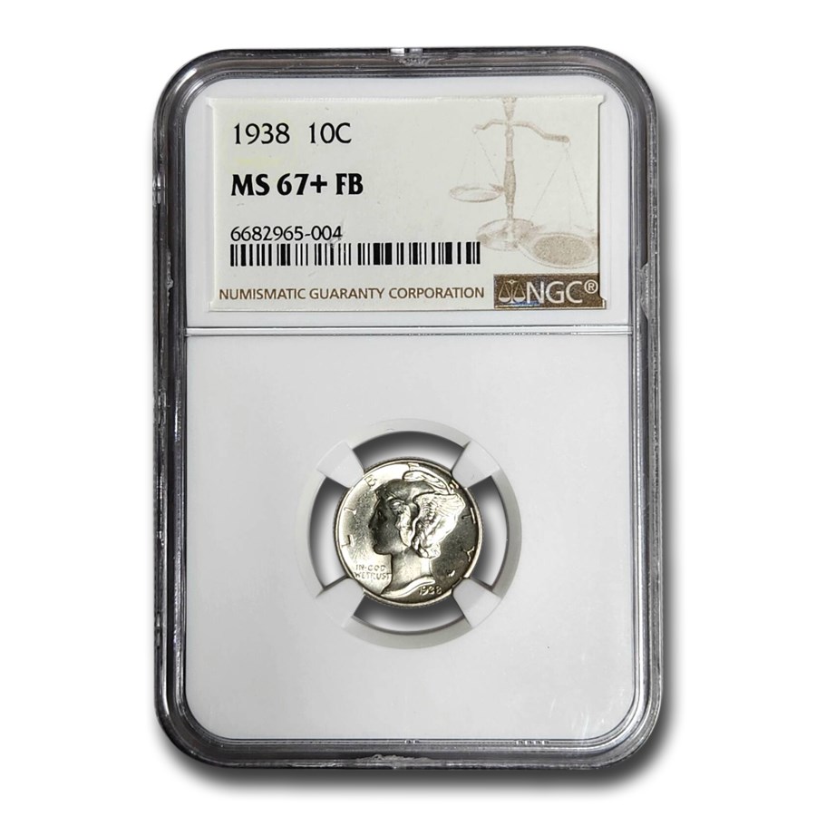 Buy 1938 Mercury Dime MS-67+ NGC (FB) | APMEX