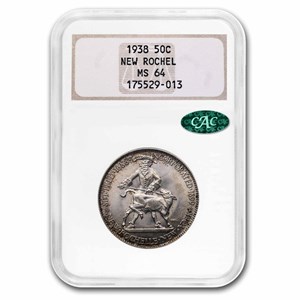1938 New Rochelle Half Dollar MS-64 NGC CAC (Fatty Holder)