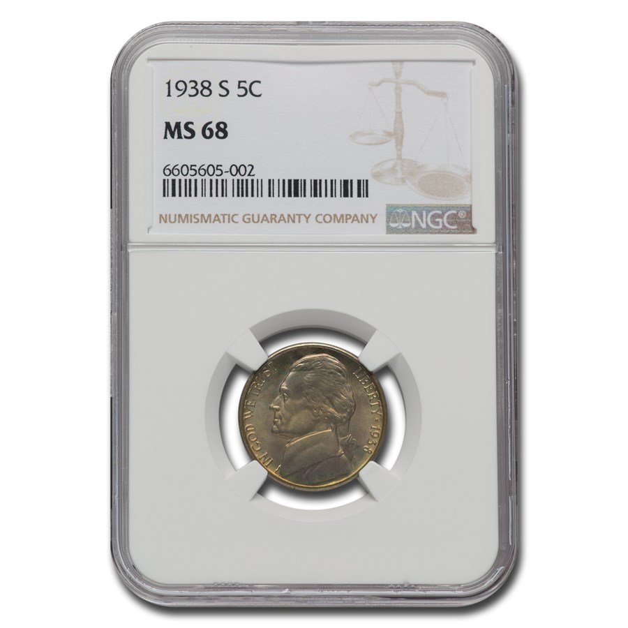 Buy 1938-S Jefferson Nickel MS-68 NGC | APMEX