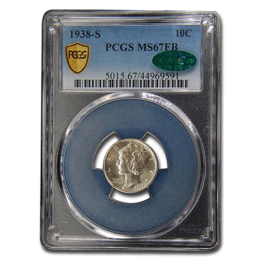 Buy 1938-S Mercury Dime MS-67 PCGS CAC (FB) | APMEX