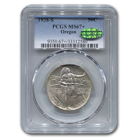 Buy 1938-S Oregon Trail Memorial Half Dollar MS-67+ PCGS CAC | APMEX