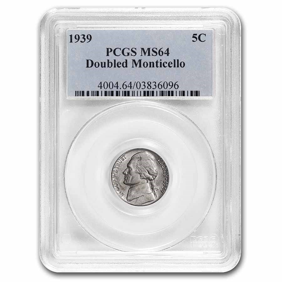 Buy 1939 Jefferson Nickel MS-64 PCGS (DDR Doubled Monticello) | APMEX