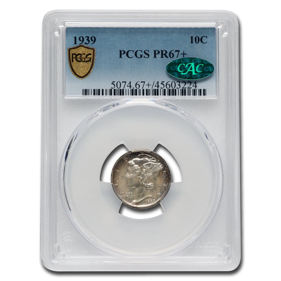 Buy 1939 Mercury Dime PR-67+ PCGS CAC | APMEX