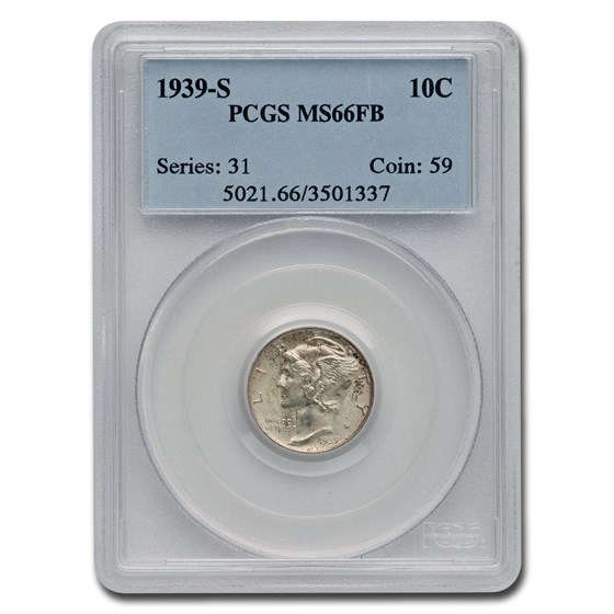 Buy 1939-S Mercury Dime MS-66 PCGS (FB) | APMEX