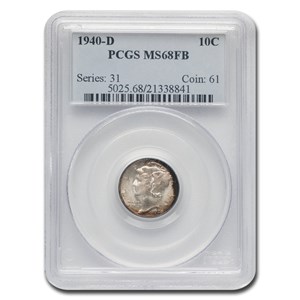 Buy 1940-D Mercury Dime MS-68 PCGS (FB) | APMEX
