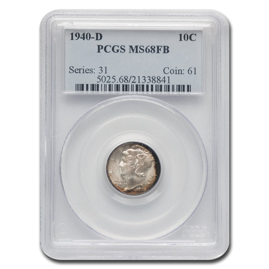 Buy 1940-D Mercury Dime MS-68 PCGS (FB) | APMEX