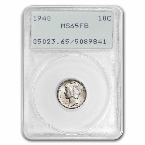 Buy 1940 Mercury Dime MS-65 PCGS (FB, Rattler Holder) | APMEX