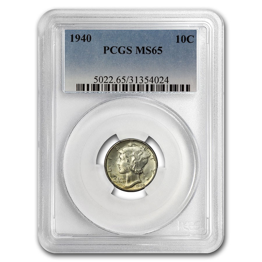 Buy 1940 Mercury Dime MS-65 PCGS | APMEX